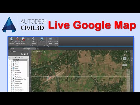 How to add live google map in AutoCAD Civil 3D