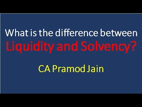 What is the difference between Liquidity and Solvency? I CA Pramod Jain