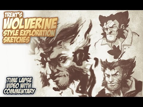 Wolverine Sketches in Sketchbook Pro.