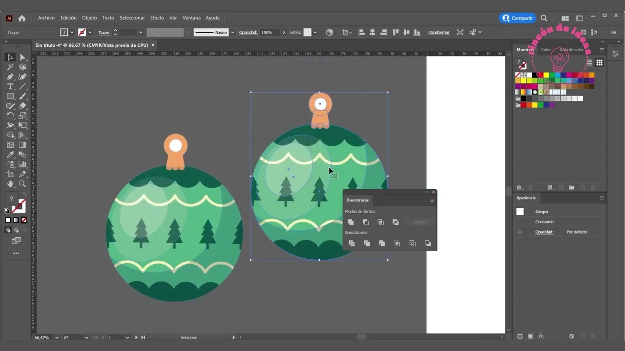Diseño de CAJA NAVIDEÑA: tutorial paso a paso en illustrator