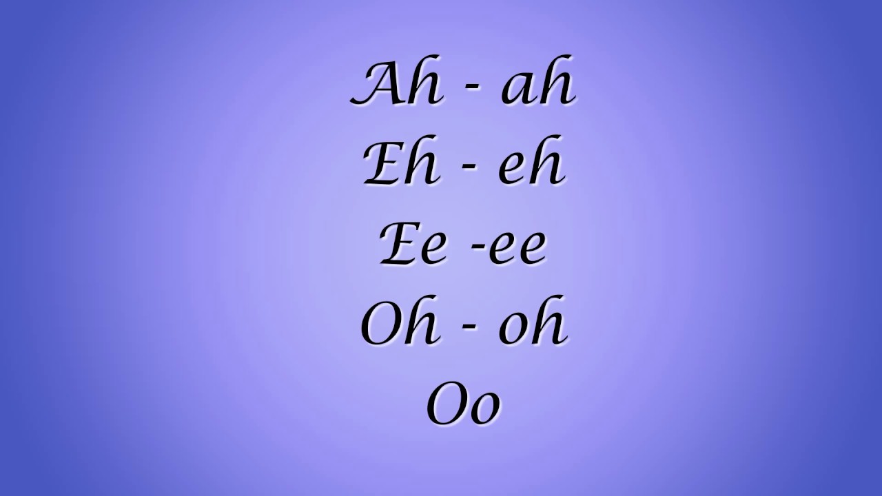 Vowel Intervals Vocal Warm Up