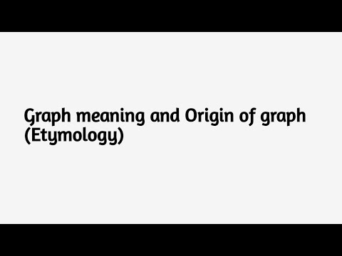 Graph Meaning and origin of graph (Etymology)