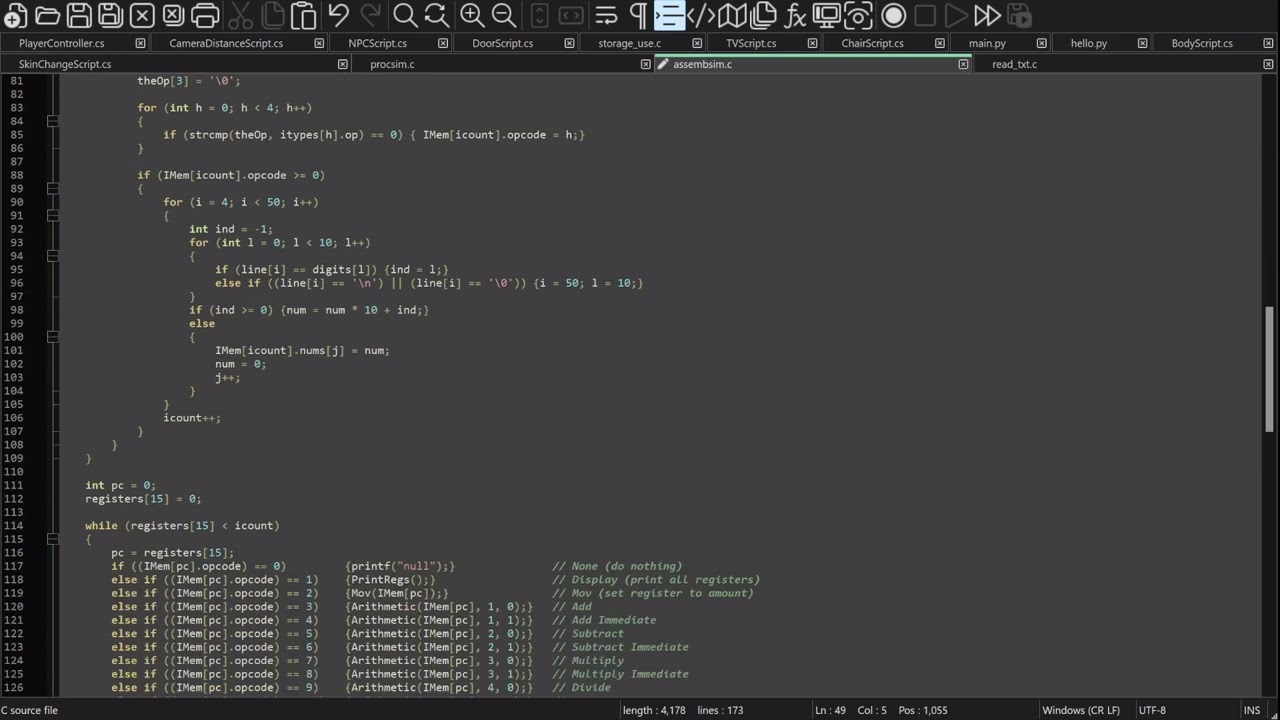 Assembly Code Simulator - C Programming Part 3 - Pointer for capcacity increase