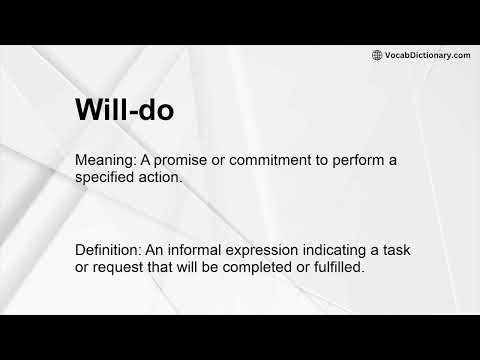 Will-do Meaning