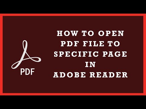 How To Open Pdf Files To Specific Page In Adobe Reader #pdf #adobe #acrobat