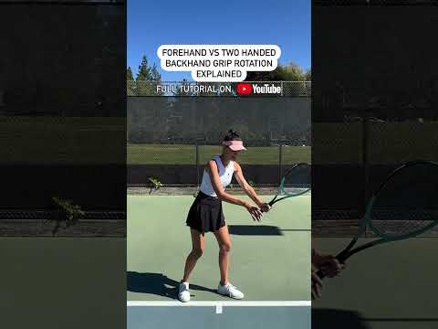 Forehand vs. two handed backhand grip rotation explained in full YouTube video.