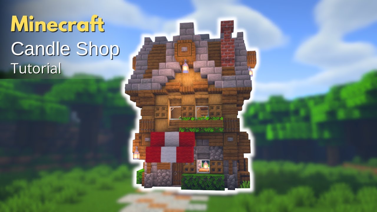 Minecraft: How to Build a Medieval Candle Shop | Candle Shop (Tutorial ...