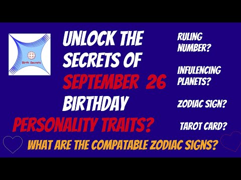 September 26 birthday personality & compatibility #zodiac #astrology #numerology #tarotcard #planets