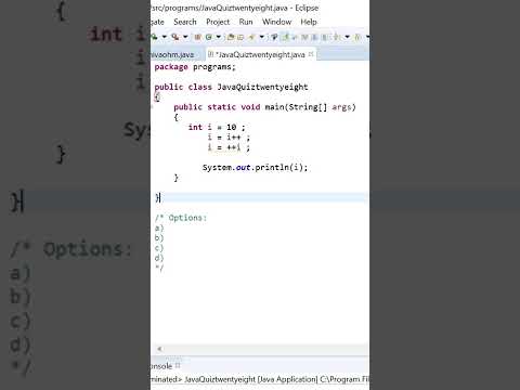 Java Programming Quiz Questions - Q28 - Java Interview Crackers #Shorts #Programming #Java