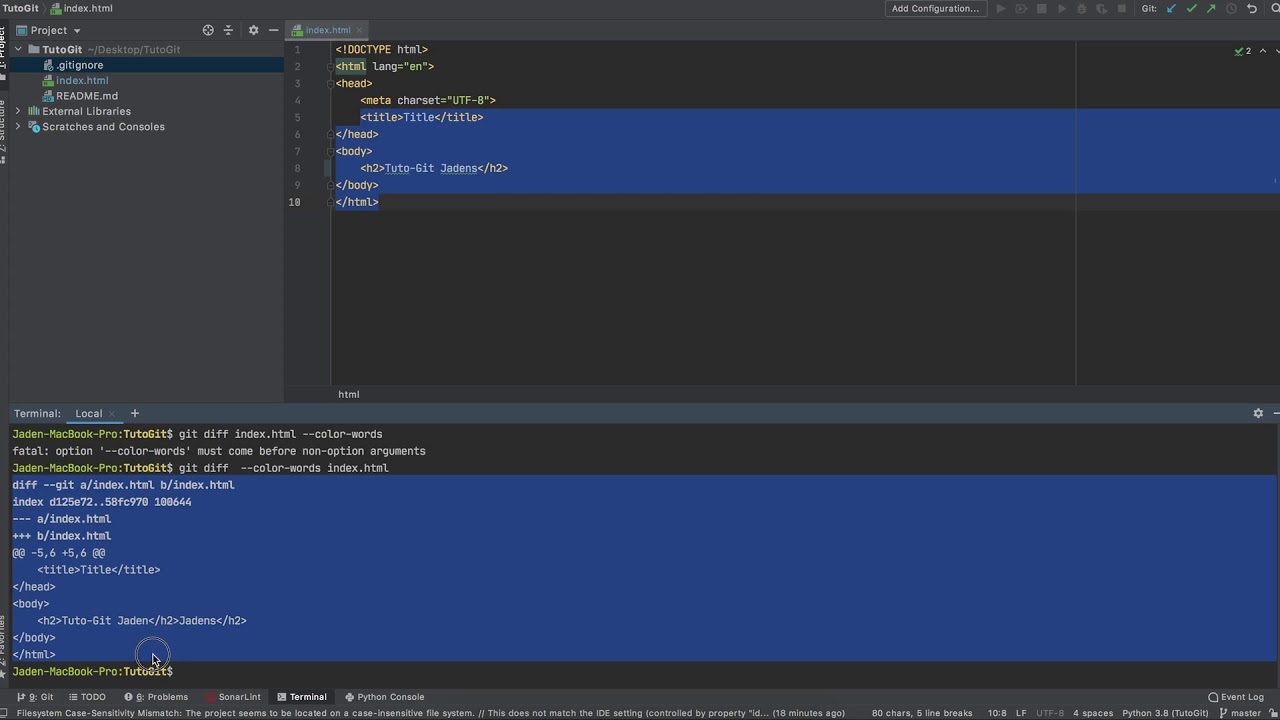 GIT - Diff | Practical explanation