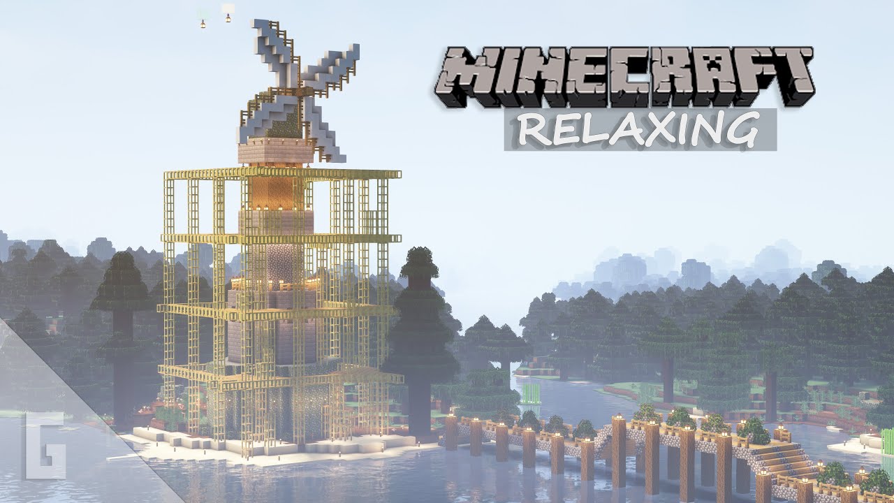 Relaxing Minecraft Windmill Construction