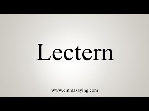 How To Say Lectern