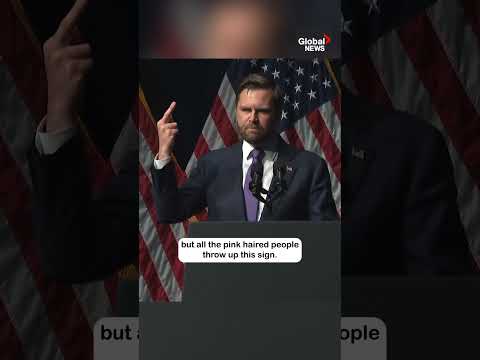 JD Vance raises middle finger while referencing left-wing protesters during Ohio speech