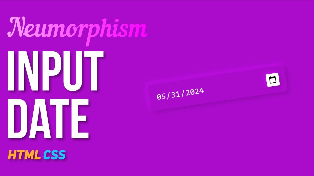 Custom Neumorphism Input Type Date CSS