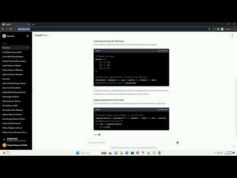 list comprehension python 2d array