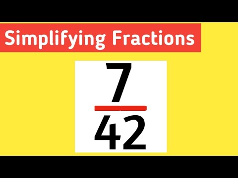 How to simplify the fraction 7/42 || 7/42 Simplified