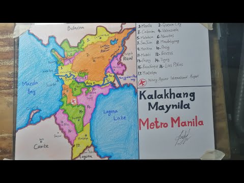 How to draw Metro Manila map easy SAAD