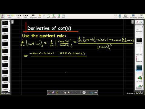 Derivative Formulas for the Trig Functions