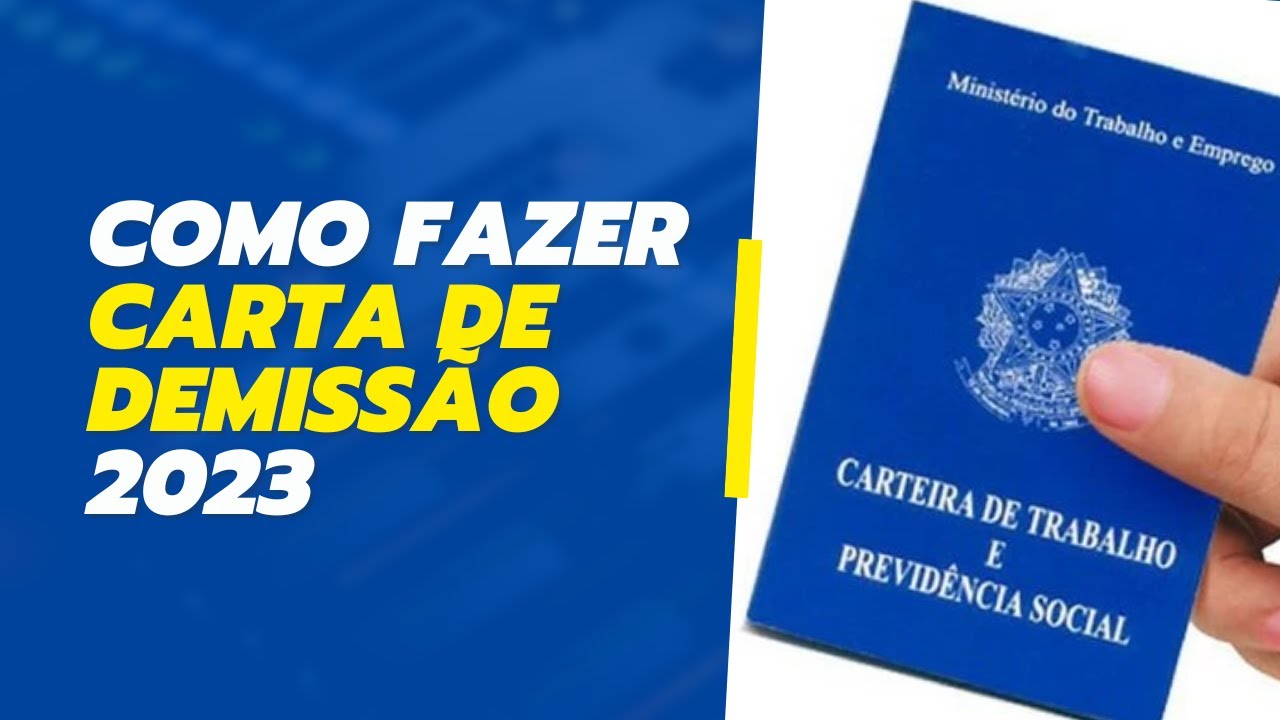 Como fazer CARTA DE DEMISSÃO com aviso prévio 2023 | Modelo de CARTA DE DEMISSÃO com aviso prévio