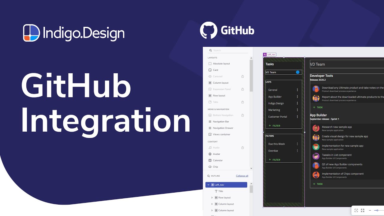 Integrating Indigo.Design App Builder with GitHub