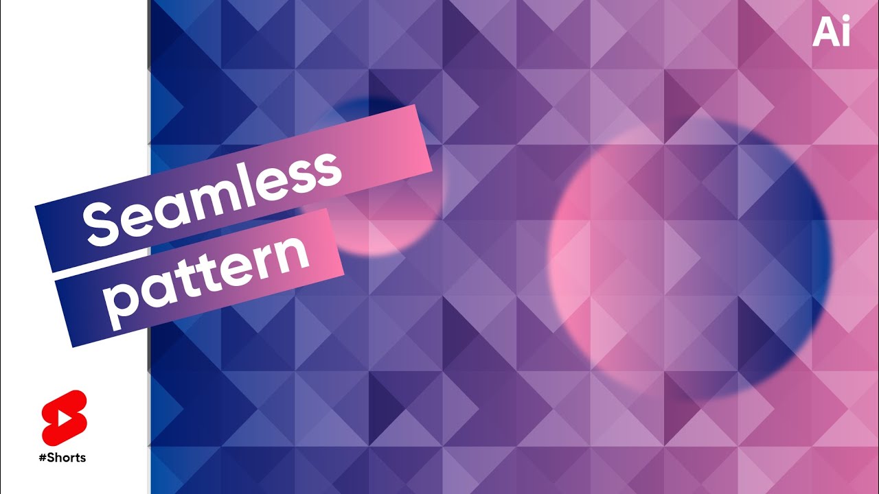 Seamless background pattern adobe illustrator tutorial #Shorts