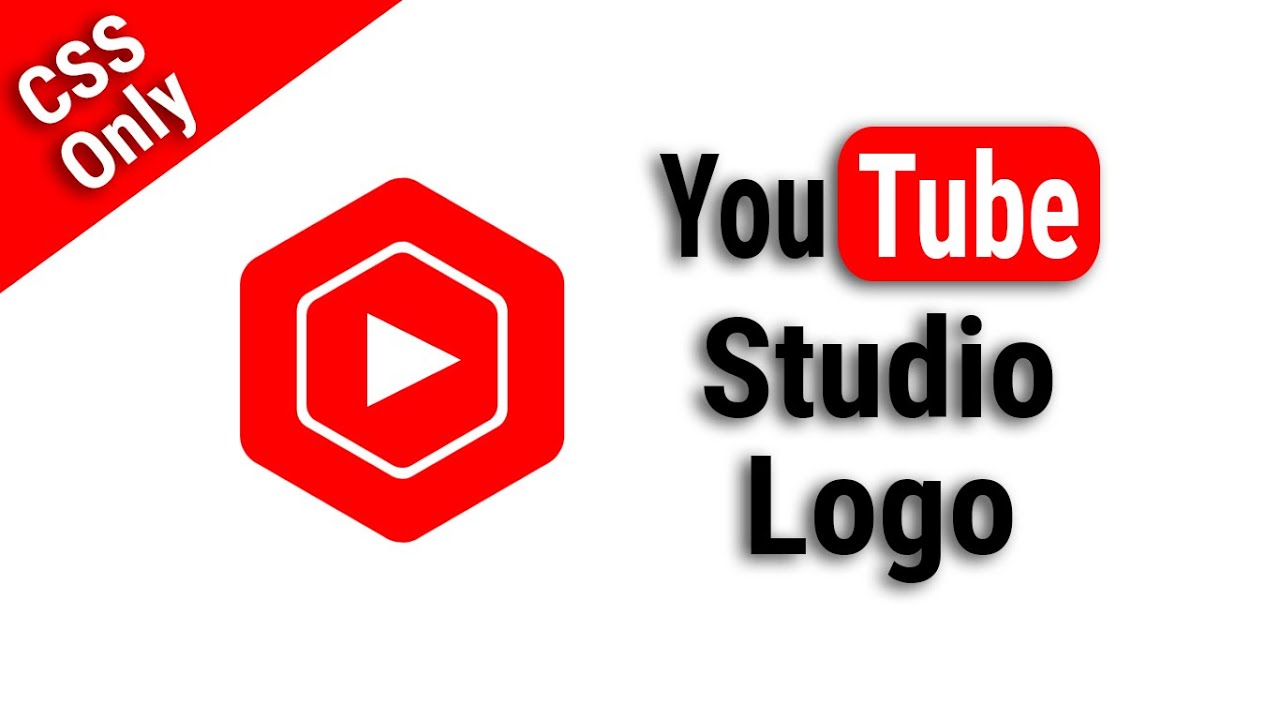 CSS Only New Youtube Studio Logo using HTML and CSS @codehal