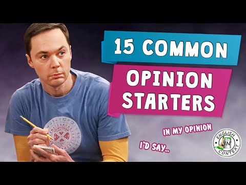 15 Most Common Opinion Starters | In my opinion, I'd say..