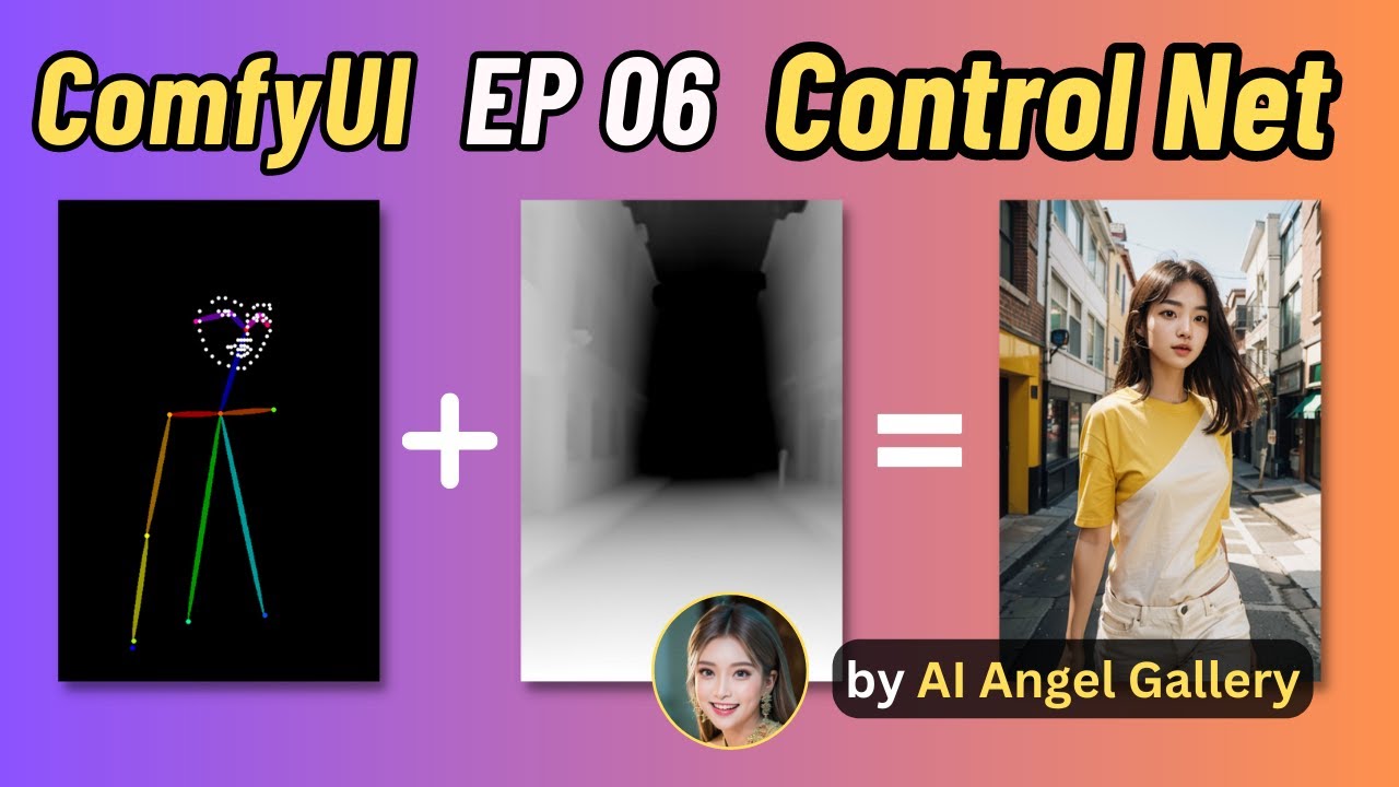 สอนใช้ ComfyUI EP06 : เพิ่มพลังควบคุมภาพ AI ด้วย ControlNet - Thep Excel
