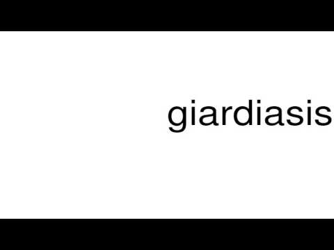 How to pronounce giardiasis