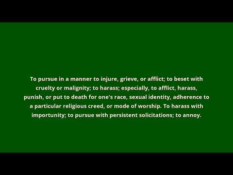 what is the meaning of persecute