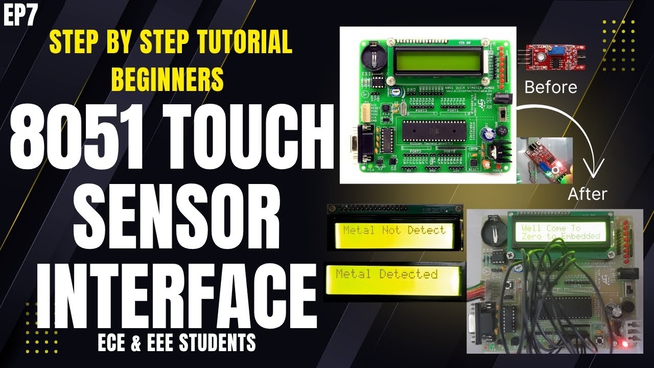 Metal Touch Sensor Interfacing with 8051 Microcontroller -Digital signal