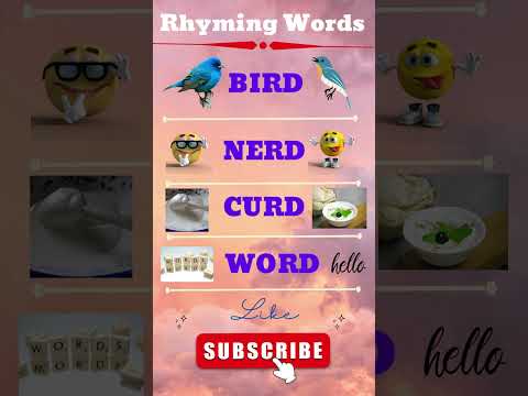 Let's Learn Rhyming Words - Part 28.  #shorts #youtubeshorts #shortsvideo