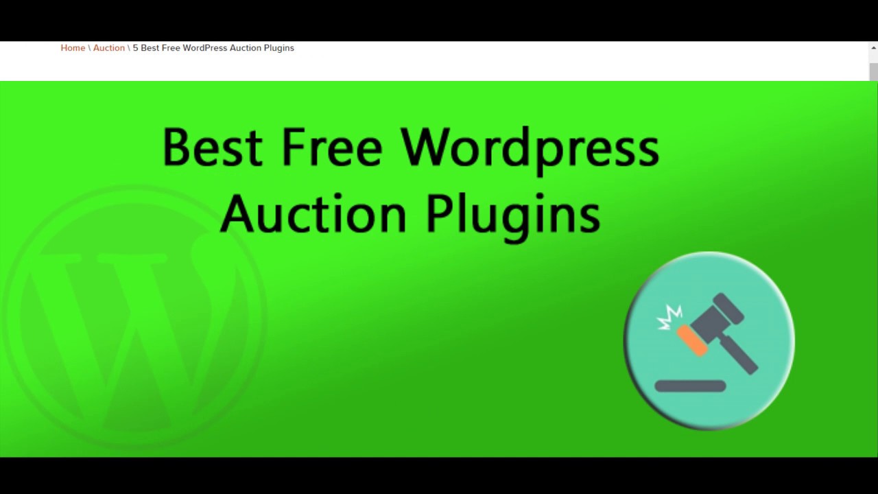 5 Best Free WordPress Auction Plugins