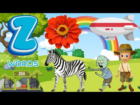 Words Starting With Letter Z | Z Letter words | kids Learning Video | Alphabet's