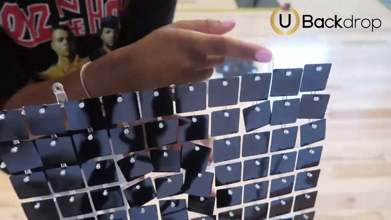 Black Shimmer Wall Panels | Ubackdrop