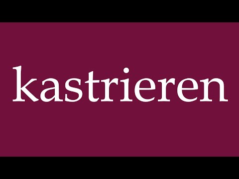 How to Pronounce ''kastrieren'' (castrate) Correctly in German