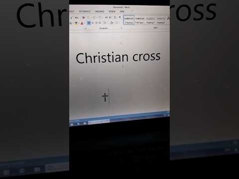 Christian cross symbol in Ms Word