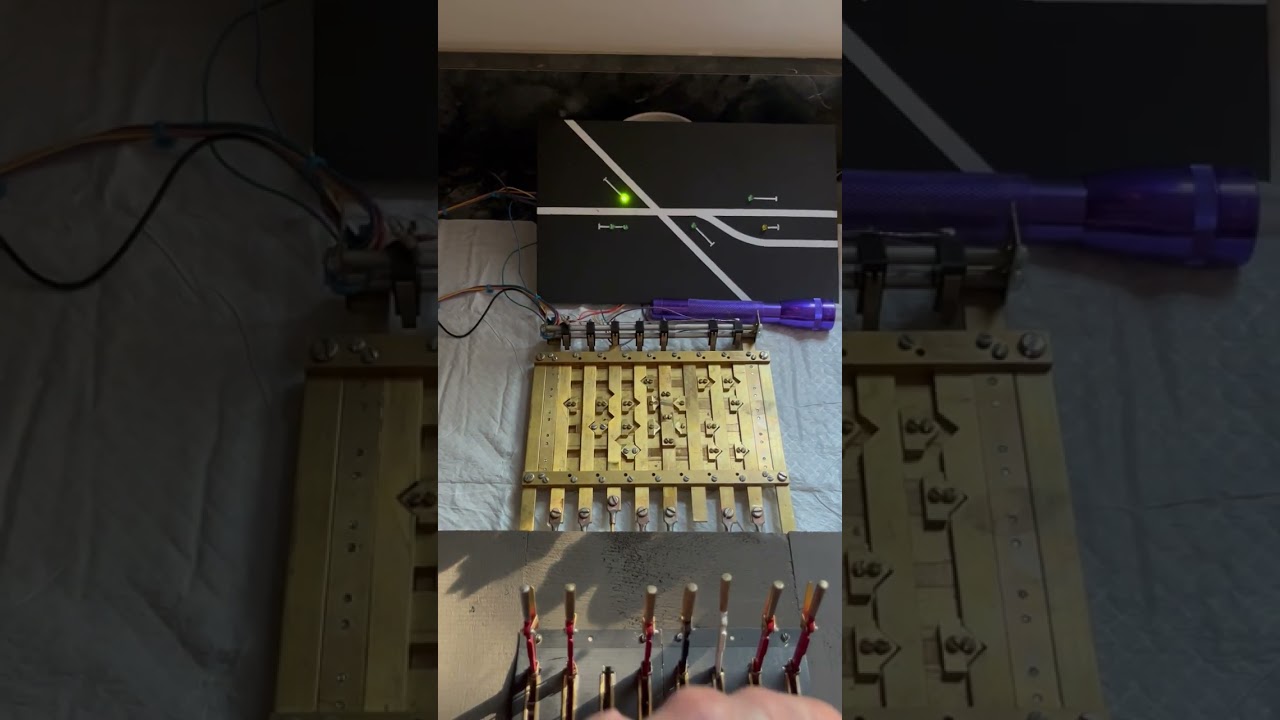 ModeI Railroad Mechanical Interlocking Plant Locking Bed & Model Board