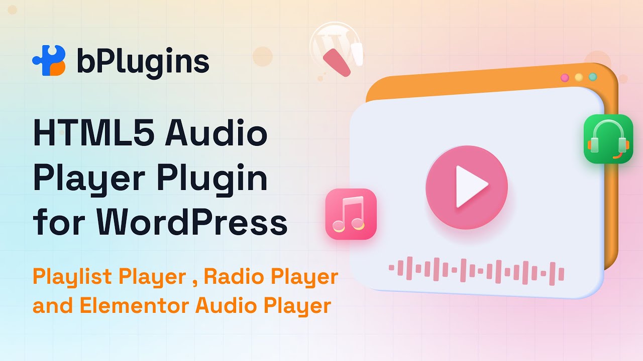 HTML5 Audio Player Plugin for WordPress | Playlist Player , Radio Player and Elementor Audio Player