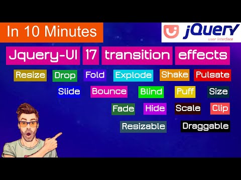 Apply 17 jquery animated effects on single box object| jquery animated effects|jquery ui animations