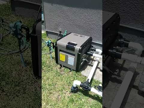 250k Hayward propane heater installed