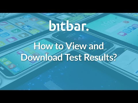 How to View and Download Test Results on Bitbar