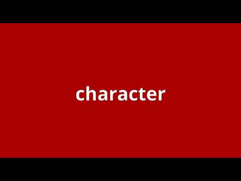 what is the meaning of character