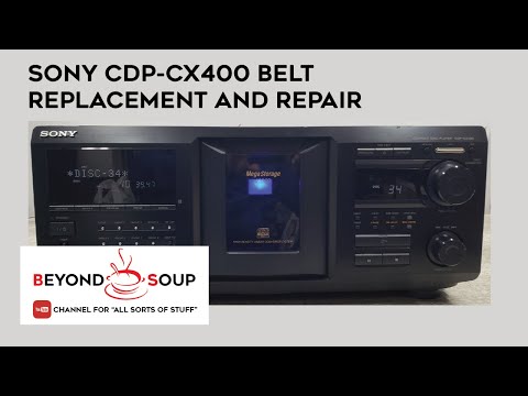 Sony CDP-CX400/455 400-Disc CD Changer/Player Repair Fix Change New Belts Installation Replacement