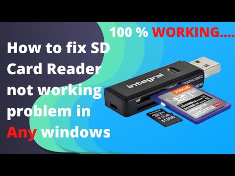 How to fix SD Card Reader not working problem in windows 10 Card Reader usb driver problem solution
