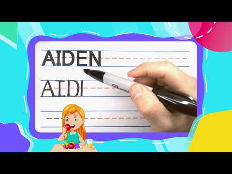 How To WRITE AIDEN | Write With Me! -- FOR KIDS