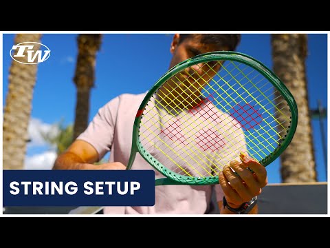 ATP Pro Marcos Giron explains his tennis string setup: Yonex Poly Tour Rev & Poly Tour Pro 1.25