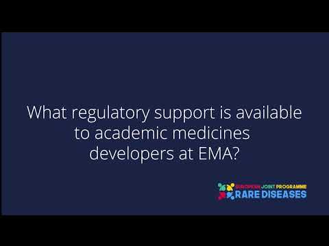 IMT Use Case: EMA support for academic medicines developers - EJP RD