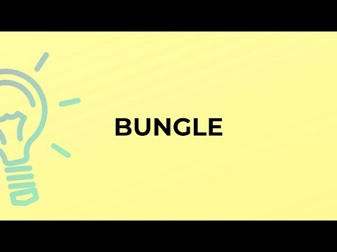 What is the meaning of the word BUNGLE?
