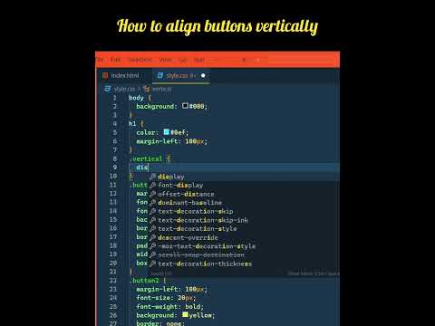 how to align buttons vertically in html and css #coding #programming#html#css